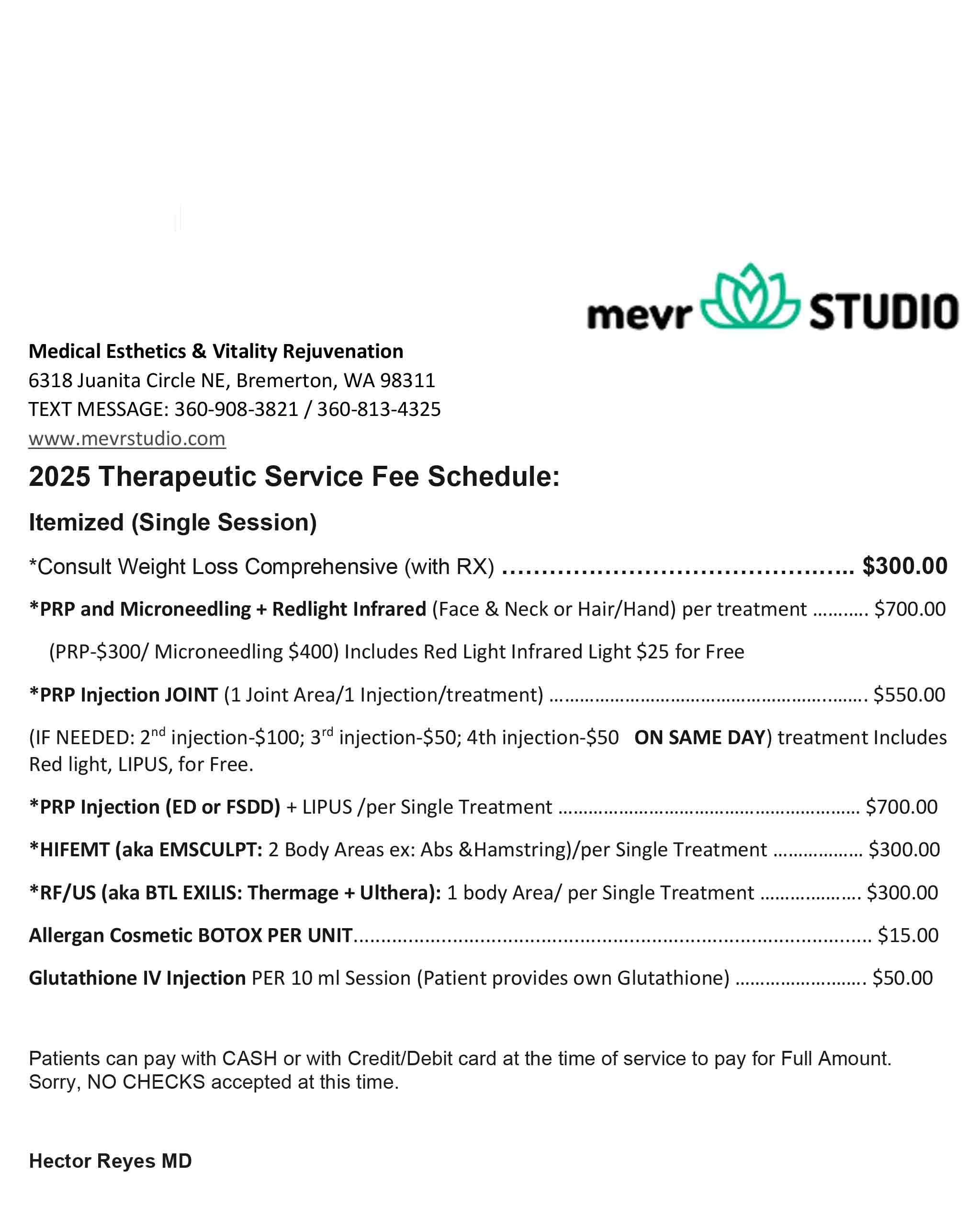 Therapeutic Service Fee Schedule:-mevrstudio| mevrSTUDIO – Health ...